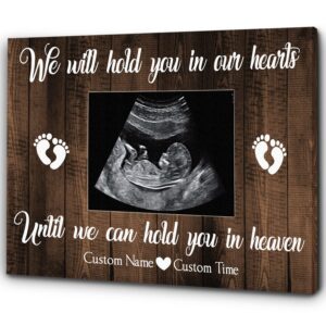 inspiamzue baby memorial gifts, personalized sympathy canvas for loss of baby, loss of child, child loss gifts, remembrance gifts for loss of infant - vtq302 (10x8 inch)