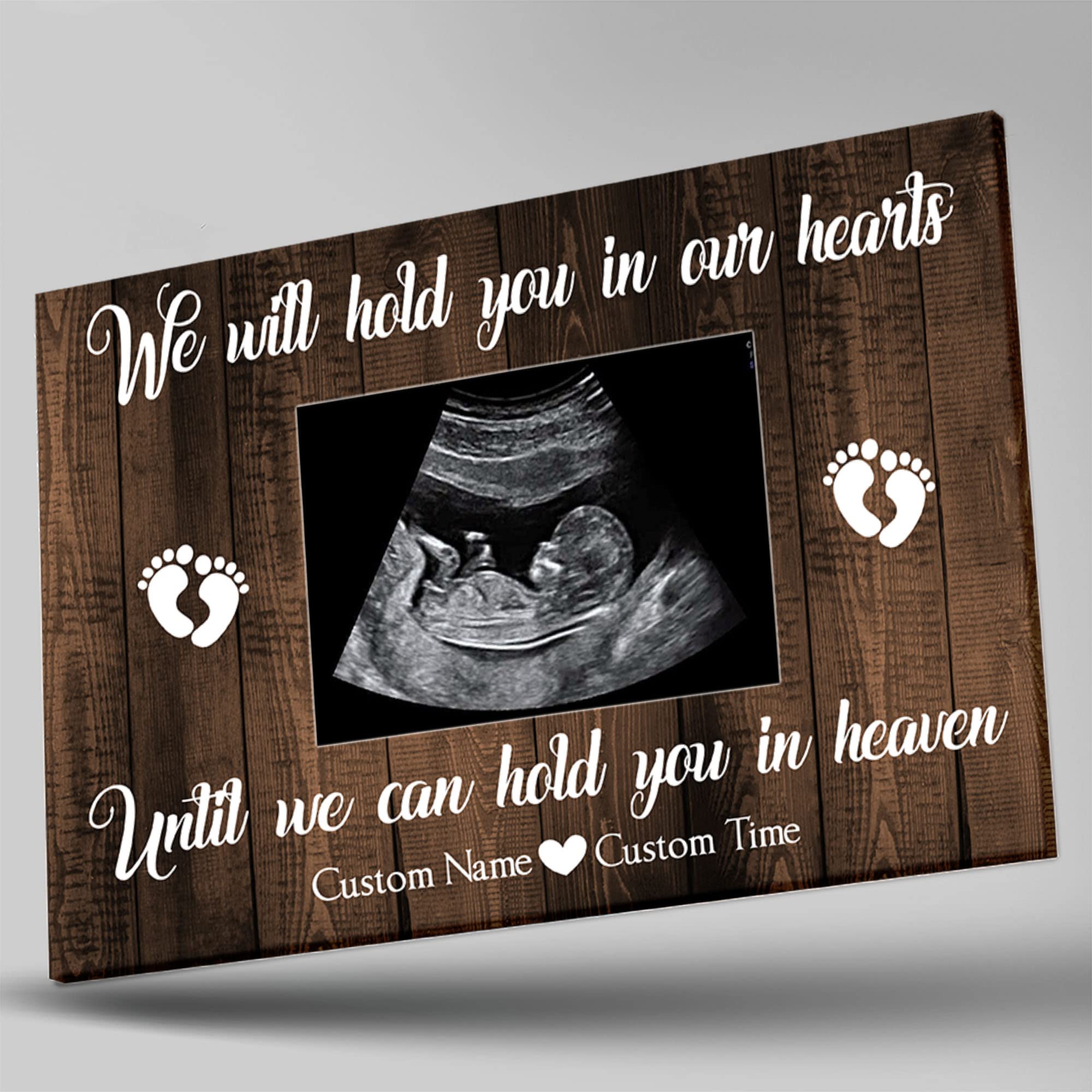 INSPIAMZUE Baby memorial gifts, Personalized sympathy canvas for loss of baby, Loss of Child, Child loss gifts, Remembrance Gifts for loss of infant - VTQ302 (10x8 inch)