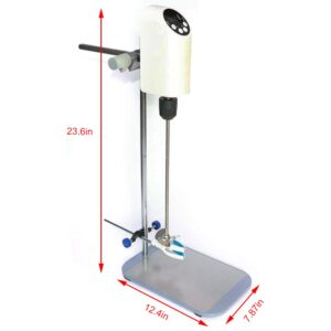 Overhead Stirrer Mixer, 200-3000 RPM Powerful Electric Lab Stirrers Mixer with Stirring Rod and Stand for Lab, Max. 40L H₂O