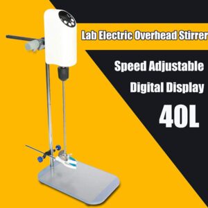 Overhead Stirrer Mixer, 200-3000 RPM Powerful Electric Lab Stirrers Mixer with Stirring Rod and Stand for Lab, Max. 40L H₂O