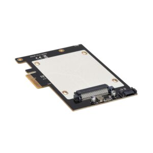 tripp lite u.2 to pcie adapter for 2.5″ nvme u.2 ssd, sff-8639, pci express card, supports u.2 ssds and sata i/ii/iii ssds & hdds, backward compatible with pcie 2.0 & 1.0, 1-year warranty (pce-u2-px4)