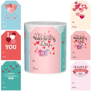 2 * 3 inch valentines decorations stickers, colorful heart stickers, love labels, personalised design diy pink stickers for art craft cards/envelopes/wedding party and most decor supplies