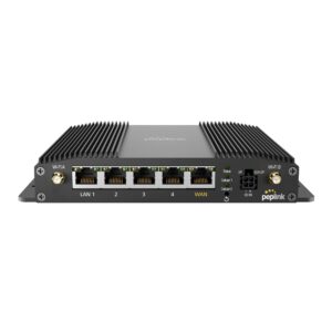 peplink dual lte-a cellular router ubr plus wireless wifi 5 modem dual-band lte 1x 1gbps wan port, 4x ethernet ports 900mbps throughput rugged enclosure with low profile redundant sim slots