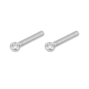 metallixity shoulder swing lifting bolt (m8x40mm) 2pcs, 304 stainless steel eye bolts - for home renovation, pipeline gate valves fasteners, silver