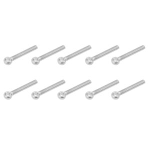 metallixity shoulder swing lifting bolt (m6x40mm) 10pcs, 304 stainless steel eye bolts - for home renovation, pipeline gate valves fasteners, silver