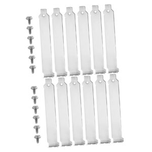 12pcs pci slot cover computer accessory pci slot blanking plate computer case blank chassis bits block computer chassis block computer part pci l blank bracket