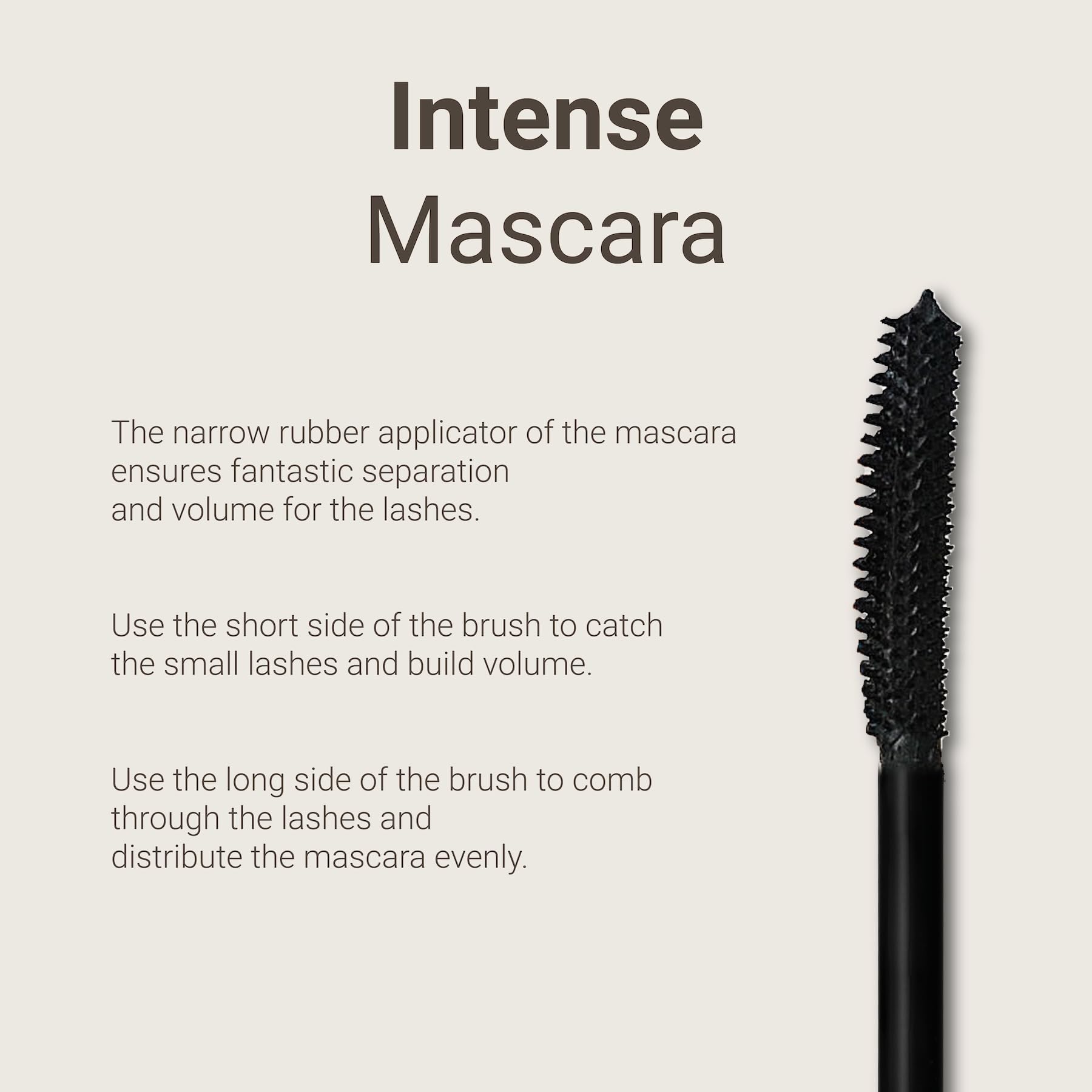 Sandstone Scandinavia Hypoallergenic Mascara Sensitive Eyes - Smudge-Proof, Sweatproof, Lengthening Mascara with Intense Volume - Vegan, Non Toxic Mascara Black