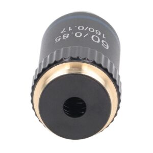 Achromatic Microscope, Microscope Objective Lens 20.2mm Interface 60X Brass Spring Protection Device for Laboratory