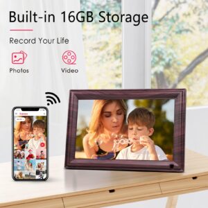 Digital Photo Frame, Canupdog IPS Touch Screen Digital Picture Frame,16GB Storage Motion Sensor Auto-Rotate Electronic FrameShare Photos via Frameo APP