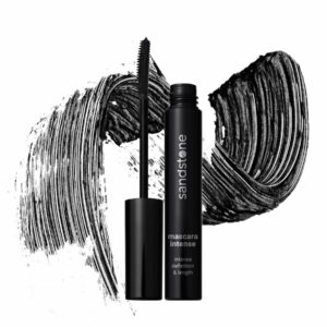 sandstone scandinavia hypoallergenic mascara sensitive eyes - smudge-proof, sweatproof, lengthening mascara with intense volume - vegan, non toxic mascara black