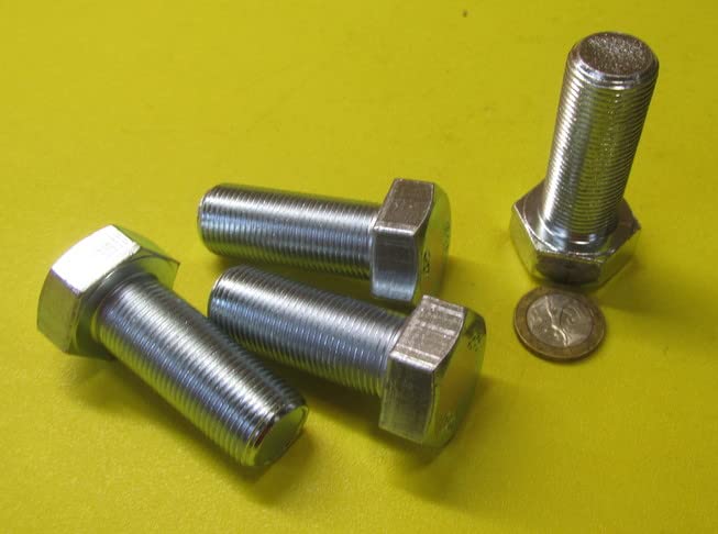 Class 8.8 Zinc Steel Bolts FT M20 x 1.5 mm x 50 mm Long 4 pcs