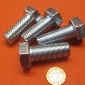 Class 8.8 Zinc Steel Bolts FT M20 x 1.5 mm x 50 mm Long 4 pcs