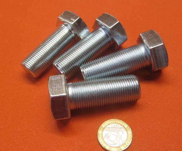 Class 8.8 Zinc Steel Bolts FT M20 x 1.5 mm x 50 mm Long 4 pcs