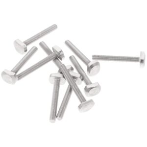 doitool 10pcs t-bolt jig bolts stainless steel sliding screw stainless steel t bolt sliding screw bolt stainless steel drop-in stud t track accessories t slot drop-in stud sliding bolt