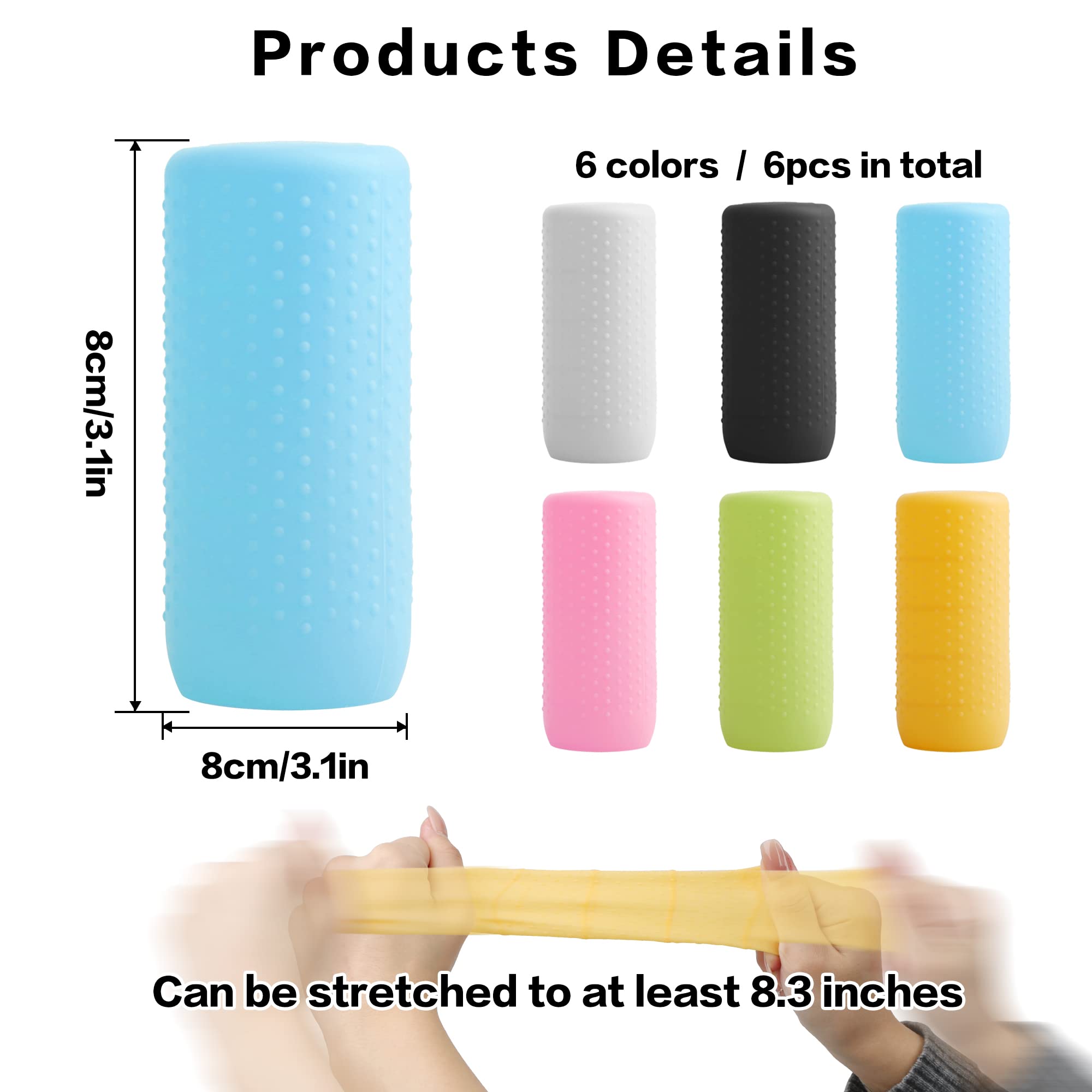 YUBIRD 6 PCS Silicone Travel Sleeves for Toiletries, Toiletry Sleeves for Leak Proofing, Leak Proof Sleeves for Travel Bottles, Travel Size Toiletries, Cruise Must Haves for Women Men