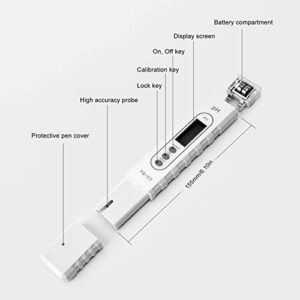 PH Tester, Digital Water Quality PH Meter Value Lock Auto Calibration 0.01pH Accuracy 3 Modes for Aquaculture for Fish Tank