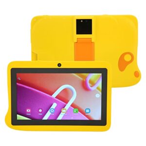 jectse kids tablet, 7 inch tablet toddler tablet 2gb ram 32gb rom 1280 x 800 octa core tablet, 5000mah battery, dual camera, shockproof case, education tablet for (yellow 64cm/25.2in)