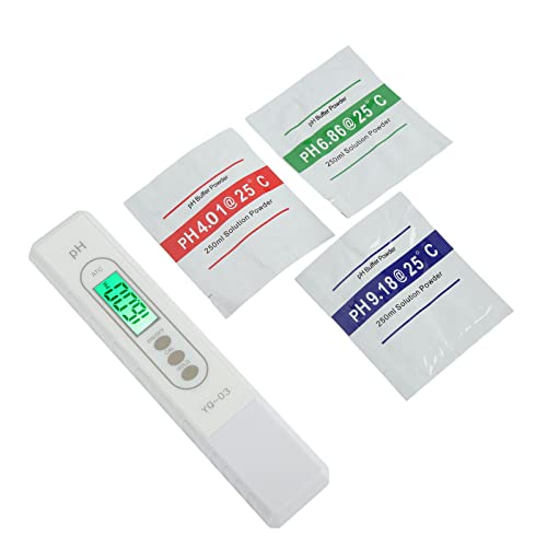 PH Tester, Digital Water Quality PH Meter Value Lock Auto Calibration 0.01pH Accuracy 3 Modes for Aquaculture for Fish Tank