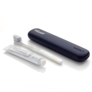 Vussen Travel Case with Toothpaste and Toothbrush 2 Color Available (Navy Blue)