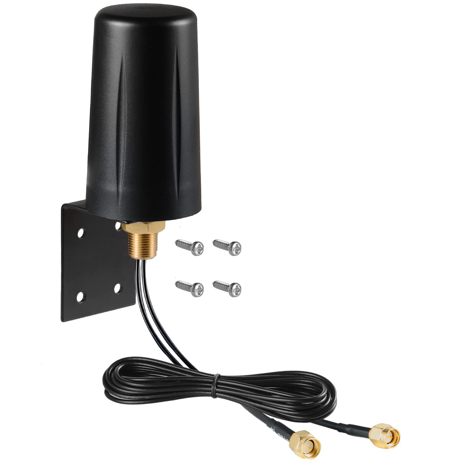 Waterproof 5dBi 3G 4G/LTE 2x2 MIMO Low Profile Omni-Directional Antenna with 10 ft Coax Cables for Verizon AT&T T-Mobile Sprint Cellular Cisco, Cradlepoint, Digi, Pepwave 4G LTE Router，Eifagur