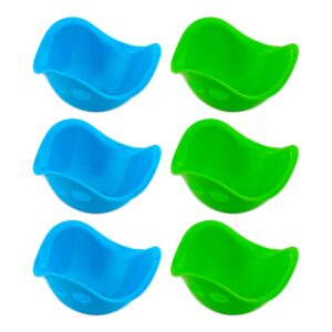 goji baby mini stackable toys - 6 pack wobble toys - educational sensory toys for toddlers - perfect for elementary school students, classrooms, playrooms, and daycares - ages 2+(blue and green)