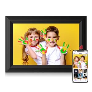 mvgges digital picture frame 10.1 inch wifi digital photo frame, 16gb storage, auto-rotate, ips touch screen, wall-mountable, share photos and videos instantly via free app from anywhere