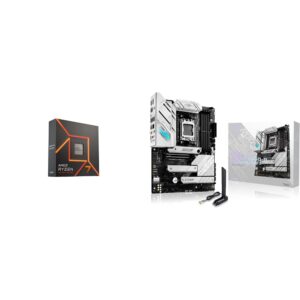 amd ryzen™ 7 7700x 8-core, 16-thread unlocked desktop processor asus rog strix b650-a gaming wifi 6e am5 (lga1718) ryzen 7000 gaming motherboard(12+2 power stages,ddr5,3xm.2 slots,pcie® 4.0,2.5g lan)