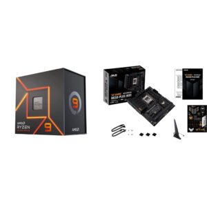 amd ryzen™ 9 7900x 12-core, 24-thread unlocked desktop processor asus tuf gaming b650-plus wifi socket am5 (lga 1718) ryzen 7000 atx gaming motherboard(14 power stages, pcie® 5.0 m.2 support)