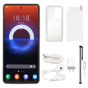 Smartphone for Android 10 System, 6.82 Inch HD Screen, 6GB RAM 128GB ROM, Supports Face Recognition, WiFi, BT, FM, GPS Functions, Front 5MP Rear 24MP, 7300mAh Cell Phone(USA)