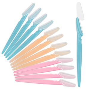 eyebrow razor for women, 12 pcs dermaplaning tool for face professional, face razor for women facial hair remover