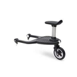 bugaboo butterfly comfort wheeled board +, compatible with bugaboo butterfly pushchair, buggy board with removable seat for toddlers, sit and stand option and flexible board position