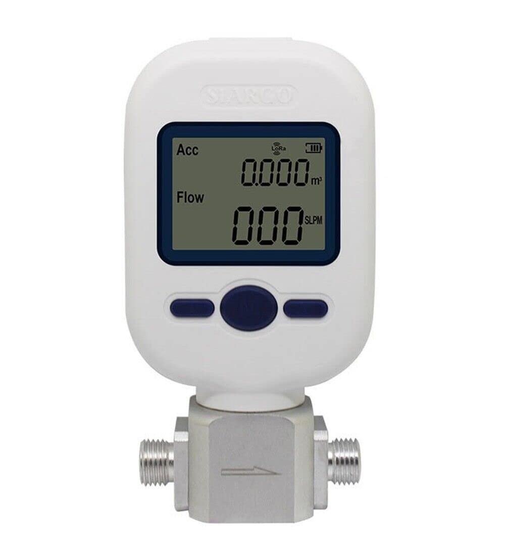 Digital Gas Mass Flow Meter Air Argon Nitrogen Oxygen Flow Rate Meter Range 0-100L/Min MF5708