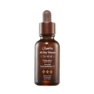 jumiso all day vc-ip 1.0 firming serum 30ml, 1.01 fl oz, boosting collagen, reducing fine lines, aronia extract, bakuchiol, panthenol