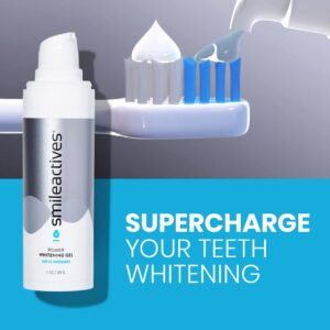 Smileactives His and Hers Teeth Whitening Kit - Large 3.8oz Teeth Whitening Gel for Toothpaste (Pack of 2) + Vanilla Mint Whitening Tooth Paint Pen - for a Bright White Smile in Days!