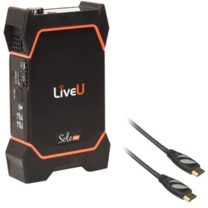 liveu solo pro hdmi 4k video/audio encoder bundle with pearstone 6' hdmi cable with ethernet