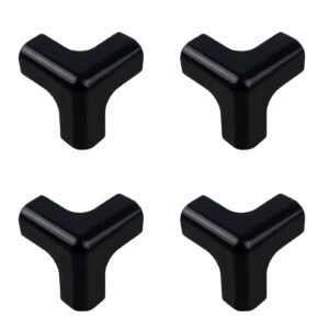 smalibal 4pcs corner guards, furniture edge protector cushions, safety guards for babies, kids, children proofing corner protectors guards for table, desk, crib, fireplace, corners & edges black