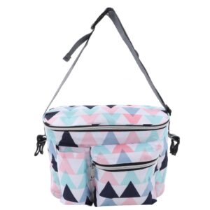 travel diaper bag tote large capacity outdoor multi functional hanging (geometry pattern)