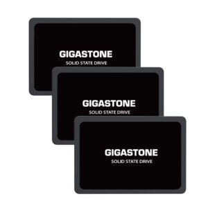 gigastone sata ssd 250gb (3-pack) 2.5 inch ssd 500mb/s upgrade laptop pc memory and storage ps4 hdd replacement 2.5" internal solid state hard drives sata iii slc cache 3d nand increase performance