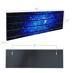 FixtureDisplays® Horizontall Slatwall Panel with Laminated Art 40 Inches Wide x 12 Inches Tall Star Universe Galaxy 10152-40 * 12"-SL