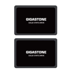 gigastone sata ssd 1tb (2-pack) 2.5 inch ssd 520mb/s upgrade laptop pc memory and storage ps4 hdd replacement 2.5" internal solid state hard drives sata iii slc cache 3d nand increase performance