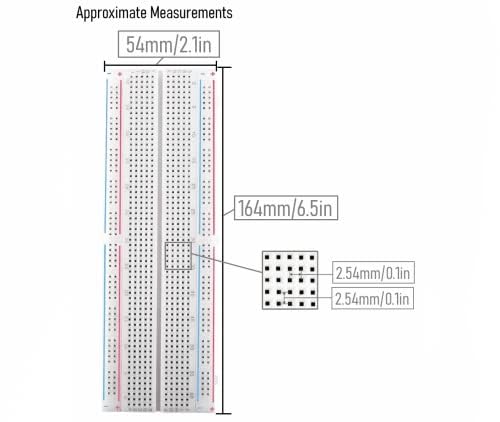 California JOS 1 PCS Breadboard 830 Point Solderless Prototype PCB Board Kit for Arduino Proto Shield Distribution Connecting Blocks