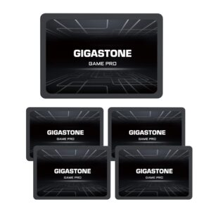 gigastone sata ssd 128gb (5-pack) 2.5 inch ssd 510mb/s upgrade laptop pc memory and storage ps4 hdd replacement 2.5" internal solid state hard drives sata iii slc cache 3d nand game pro performance