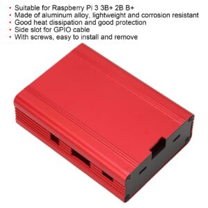 Aluminum Alloy Case CircuitHeat Dissipation Enclosure for Raspberry Pi Board Heat Dissipation Protective Enclosure for Raspberry Pi (Red)