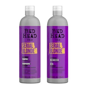 tigi bed head shampoo & conditioner for damaged blonde hair serial blonde with hydrolyzed keratin 2 x 25.36 fl oz