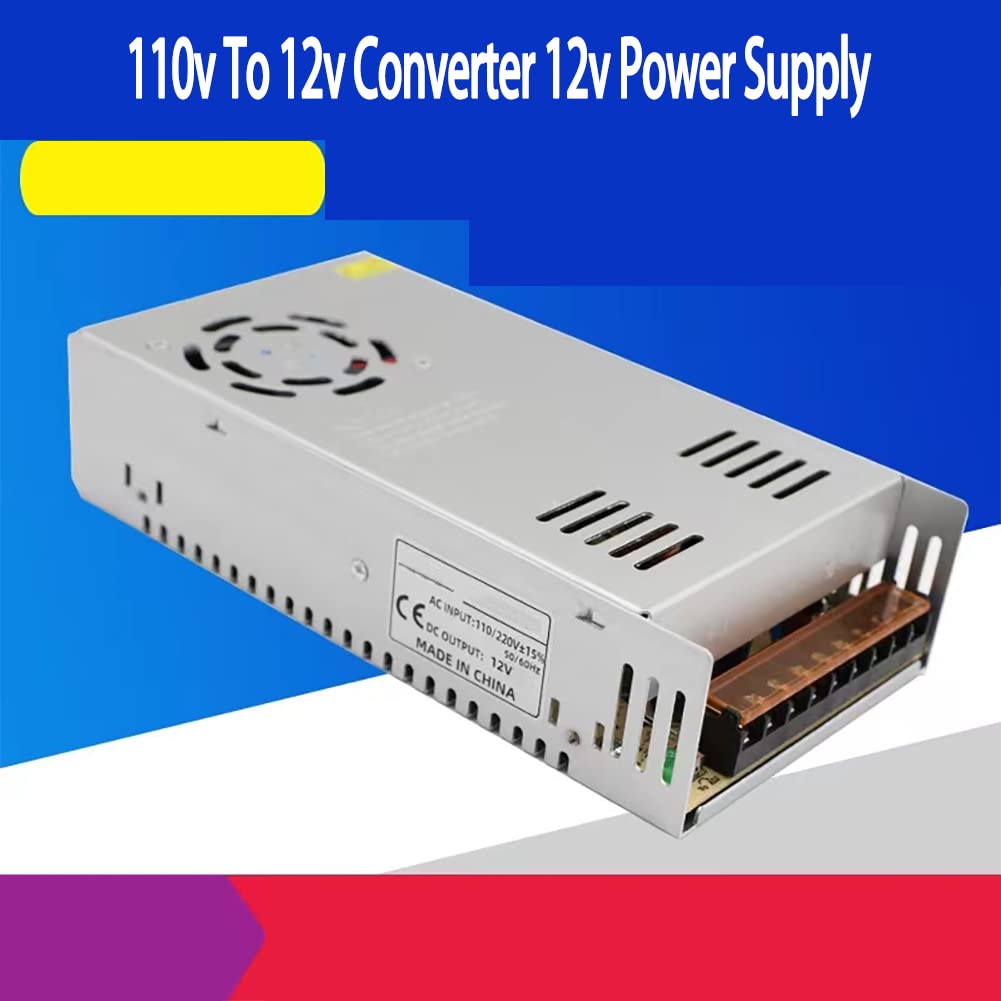 110v/220v to 12v Converter 12v Power Supply 12 Volt Power Supply 12v Dc Power Supply Power Supply 120v to 12v Converter Ac to Dc Converter(AC110V to DC12V 30A 360W)