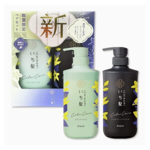 kracie ichikami shampoo and conditioner hair care set - color care 33.16oz for color treated hair