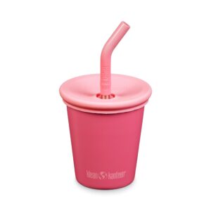 klean kanteen rouge red kid cup with straw lid, 1 ea