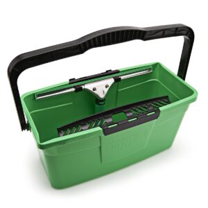 Unger QB12B Bucket 12 litres for Washers up to 35 cm Wide with Litre Scale Including Strainer as Shelf Rectangular Shape