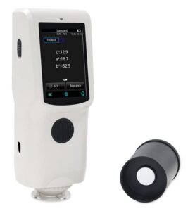 yfyiqi portable spectrocolorimeter paint ink textile printing spectral colorimeter color difference analyzer with 8mm aperture led light source wavelength range 400 to 700nm displayed accuracy 0.1