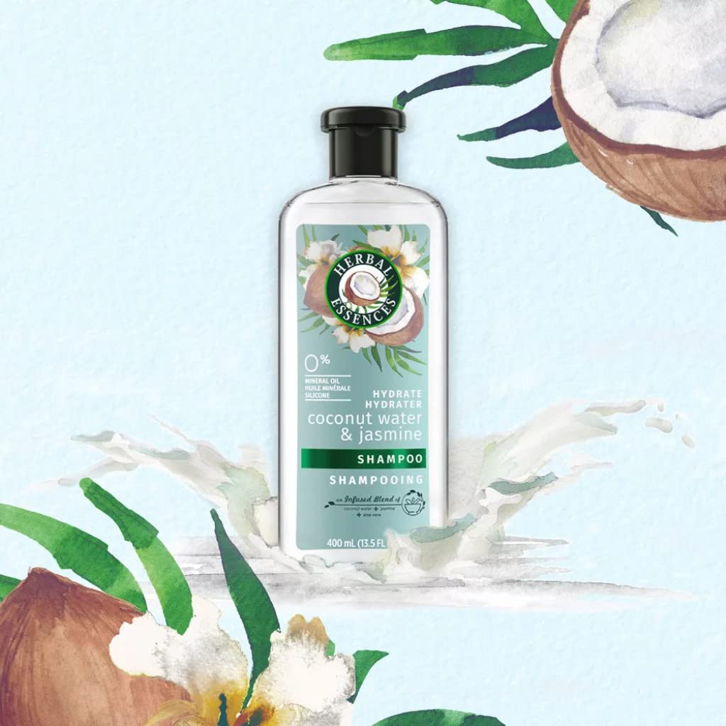 Herbal Essences Hydrating Shampoo with Coconut Water & Jasmine - 13.5 fl oz (Pack of 3)